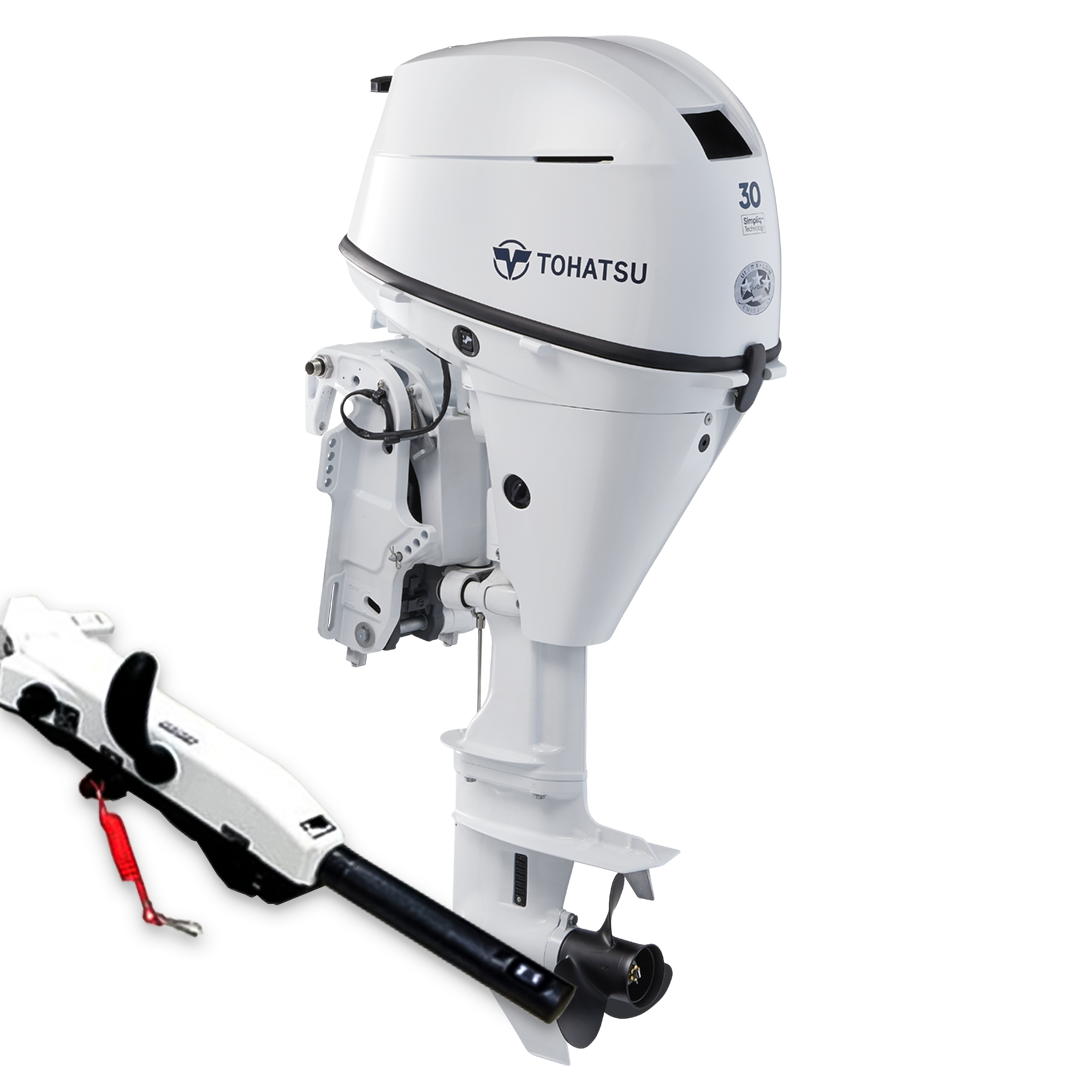 Tohatsu 30 HP 20" Shaft Outboard Motor w/ Handle mfs30dwetl (Electric ...
