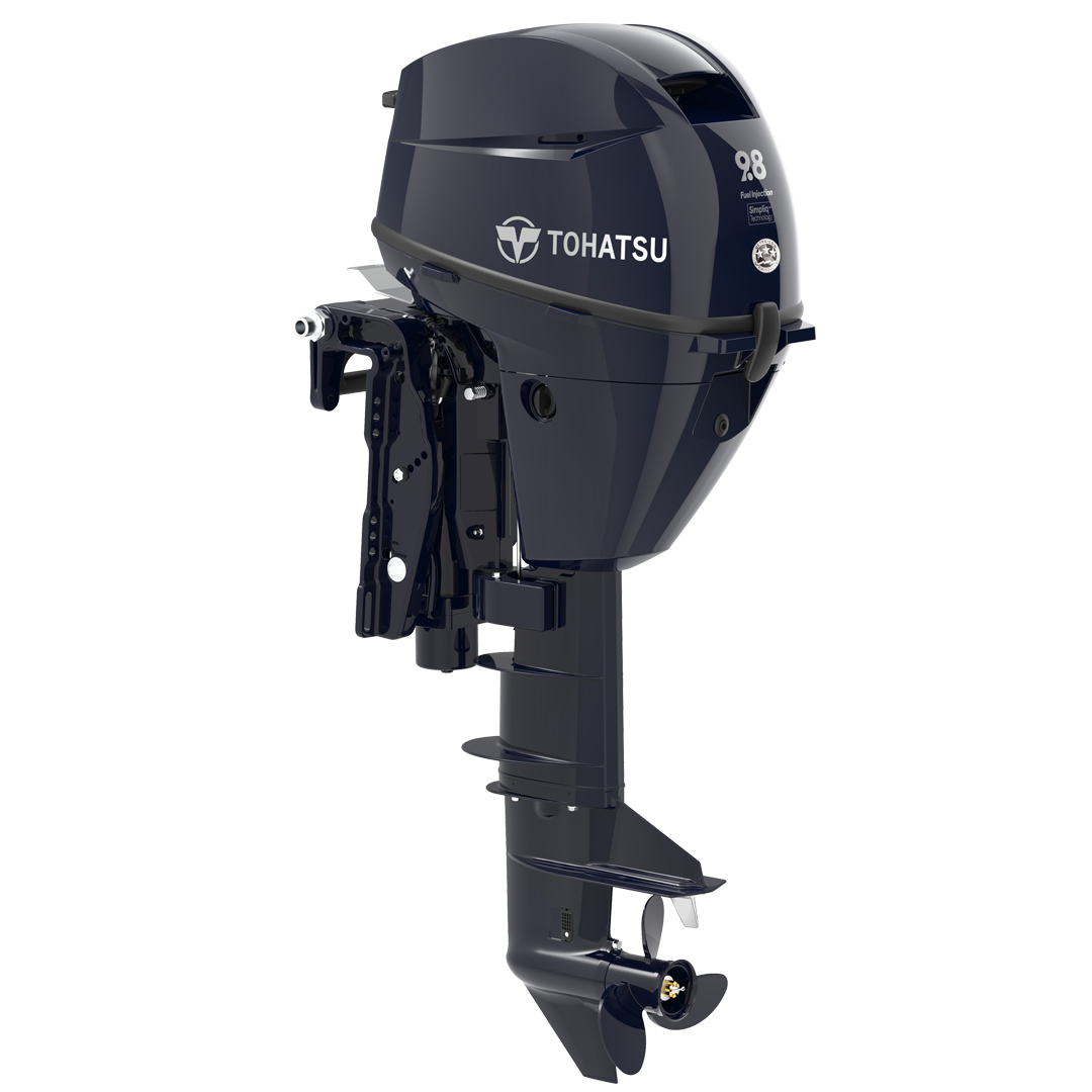 Tohatsu 9.8 HP 20" Shaft Remote Outboard Motor (Electric Start & Power ...